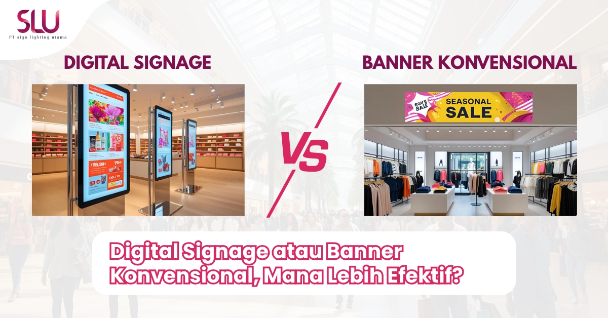 Digital Signage atau Banner Konvensional, Mana Lebih Efektif?